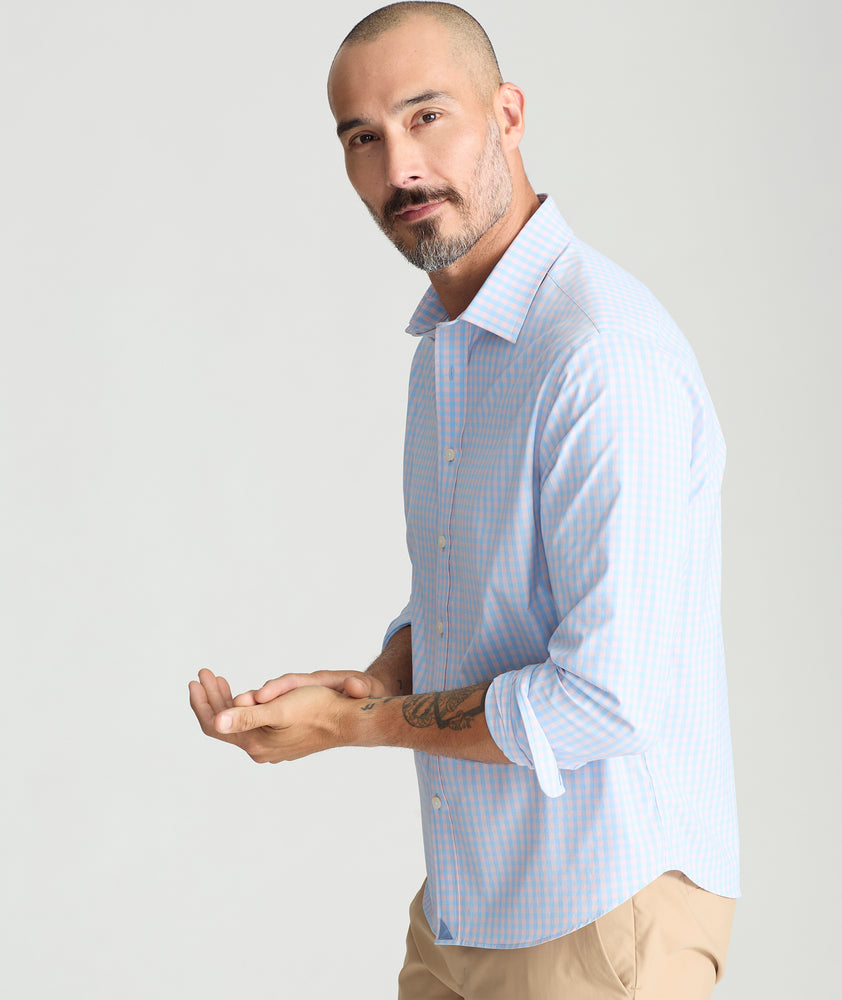Wrinkle-Free Performance Shirt Benson | Pink & Blue Gingham | UNTUCKit