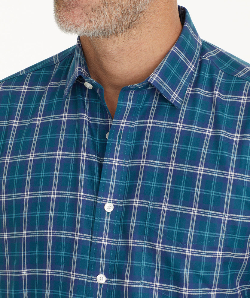 Wrinkle-Free Harwin Shirt Teal Multi Plaid | UNTUCKit