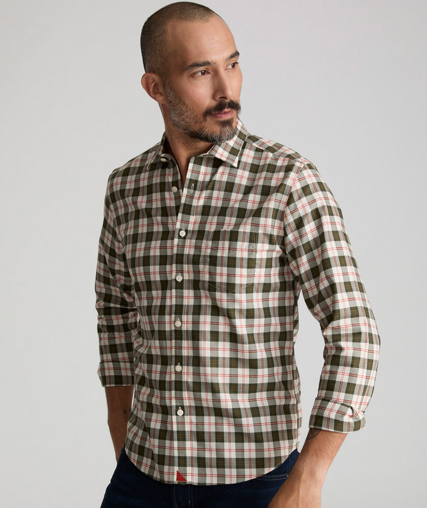 Wrinkle-Free Harwin Shirt Olive Multi Plaid | UNTUCKit