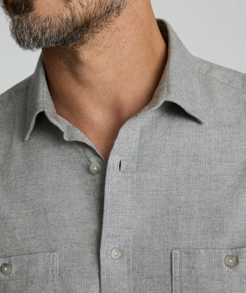 Flannel Hemsworth Shirt Light Gray | UNTUCKit