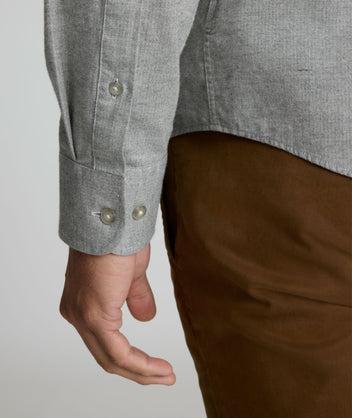 Flannel Hemsworth Shirt Light Gray | UNTUCKit