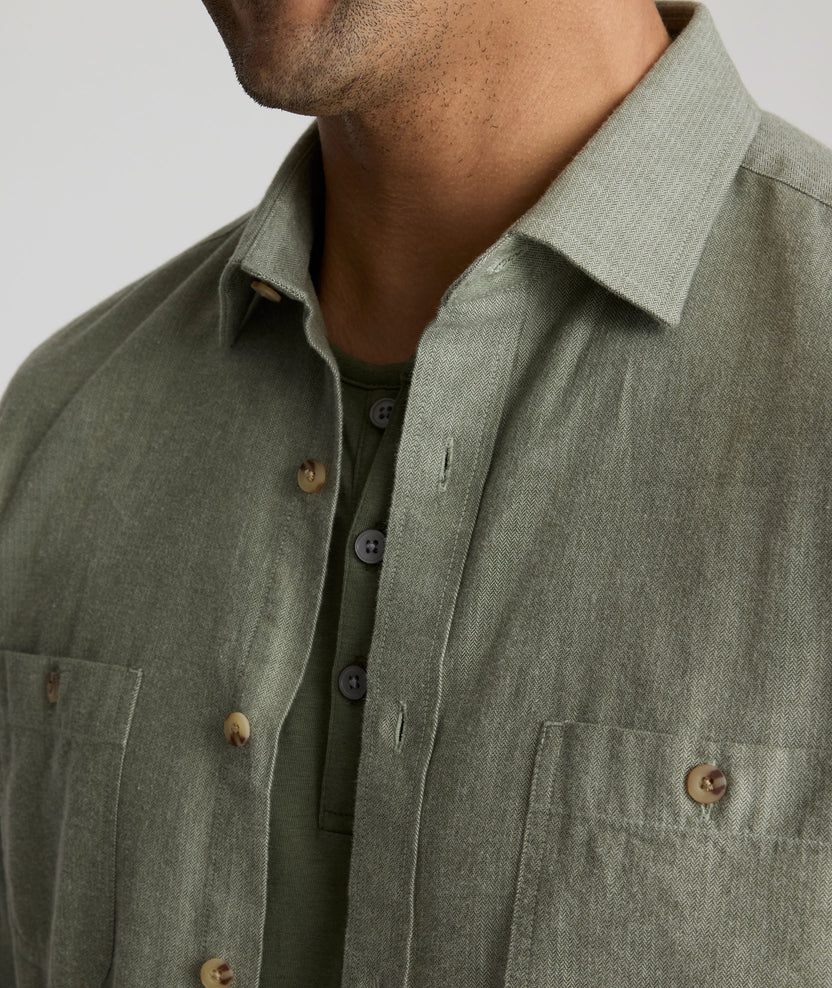 Flannel Hemsworth Shirt Green | UNTUCKit