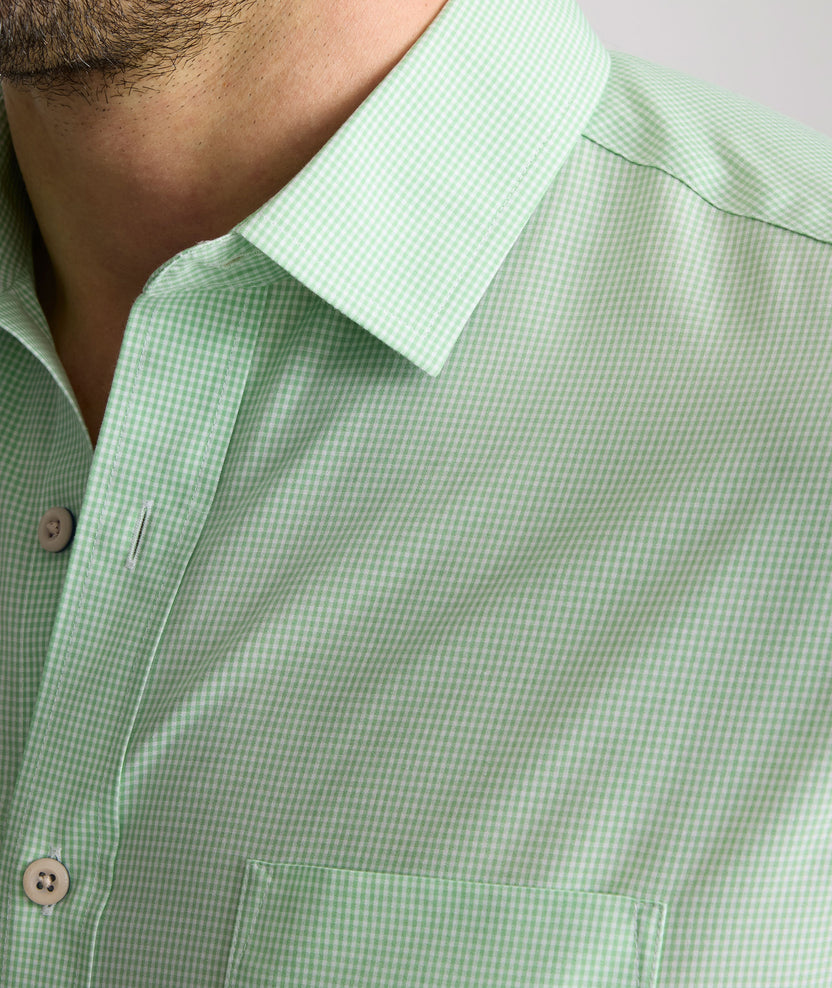 Wrinkle-Free Kelly Shirt Green Microgingham | UNTUCKit