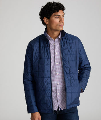 Lightweight Quilted City Jacket Blue | UNTUCKit