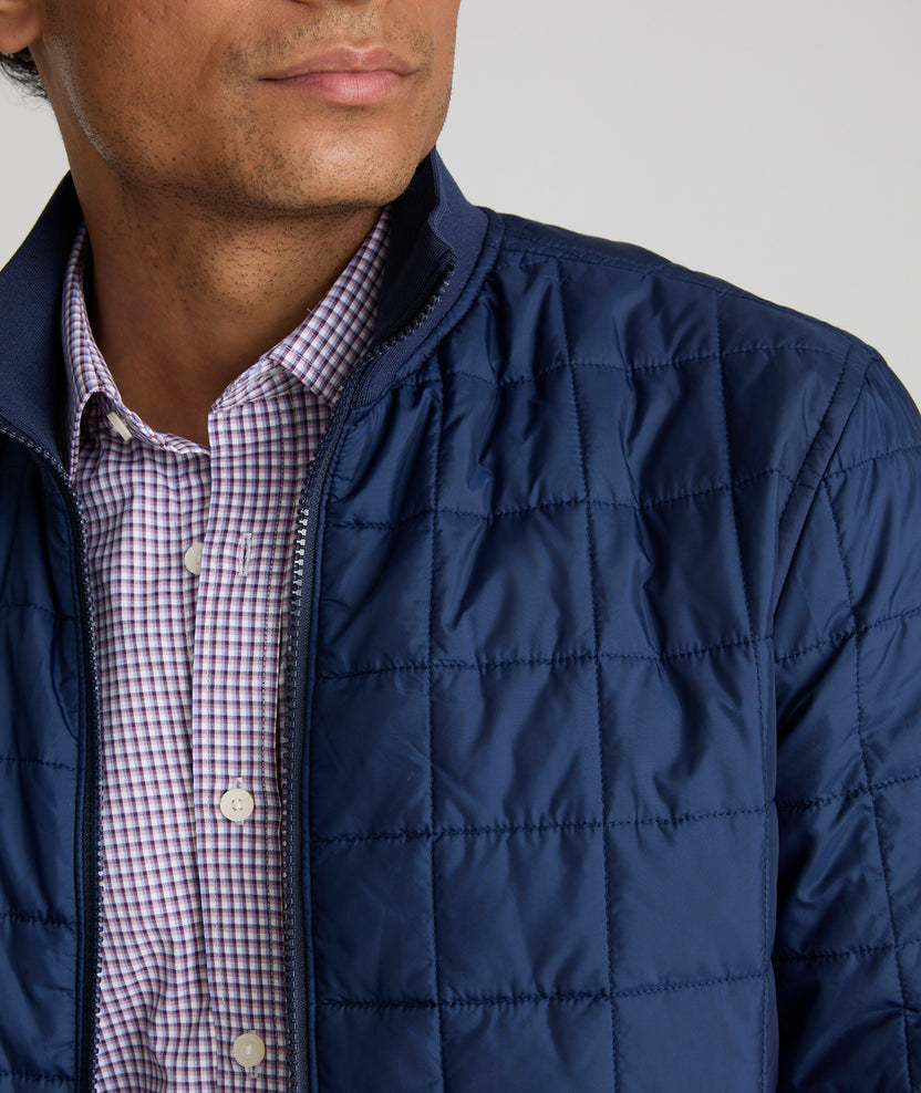 Lightweight Quilted City Jacket Blue | UNTUCKit