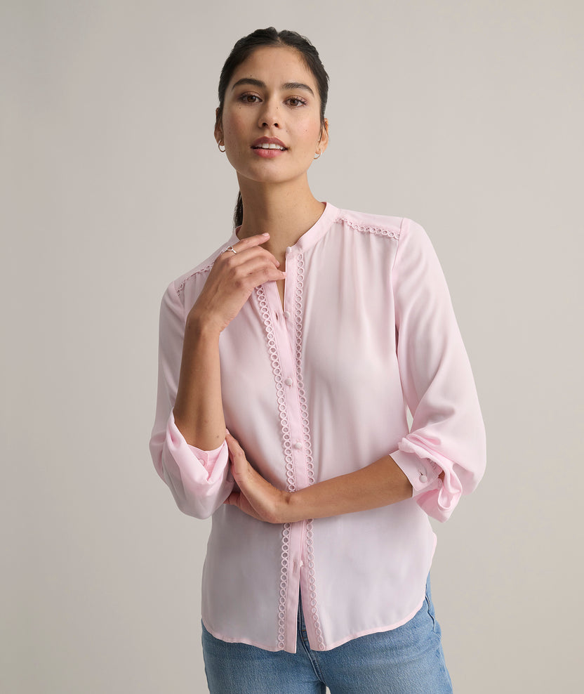 Solid Tabitha Shirt Light Pink | UNTUCKit